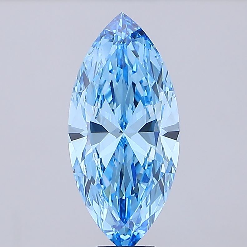 VVS2 Clarity, Blue Color, 9 CT Marquise Cut Lab Grown Diamond For Cust ...
